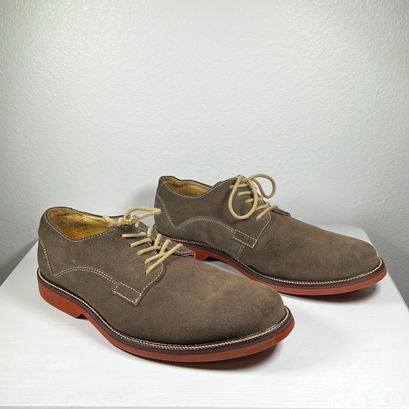 1901 | Shoes | 91 Oxford Leather Suede Derby Shoes Taupe Lace Up ...